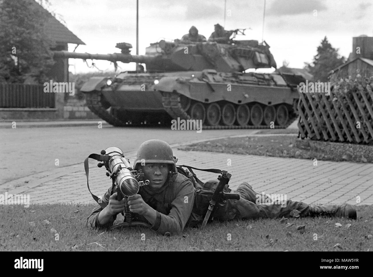 NATO exercises in Germany, Canadian troops (October 1983 Stock Photo ...
