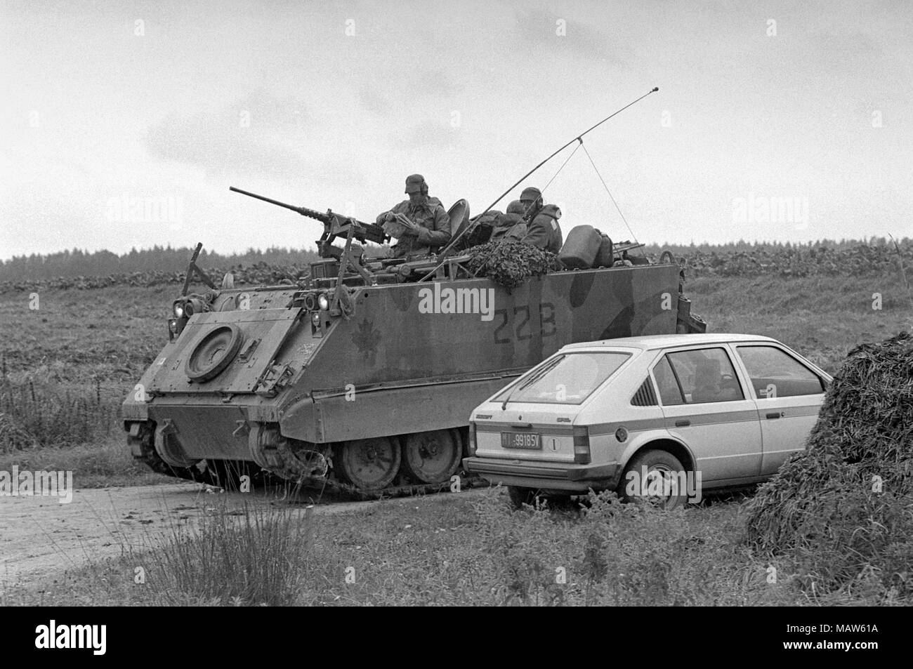 NATO exercises in Germany, Canadian troops (October 1983 Stock Photo ...