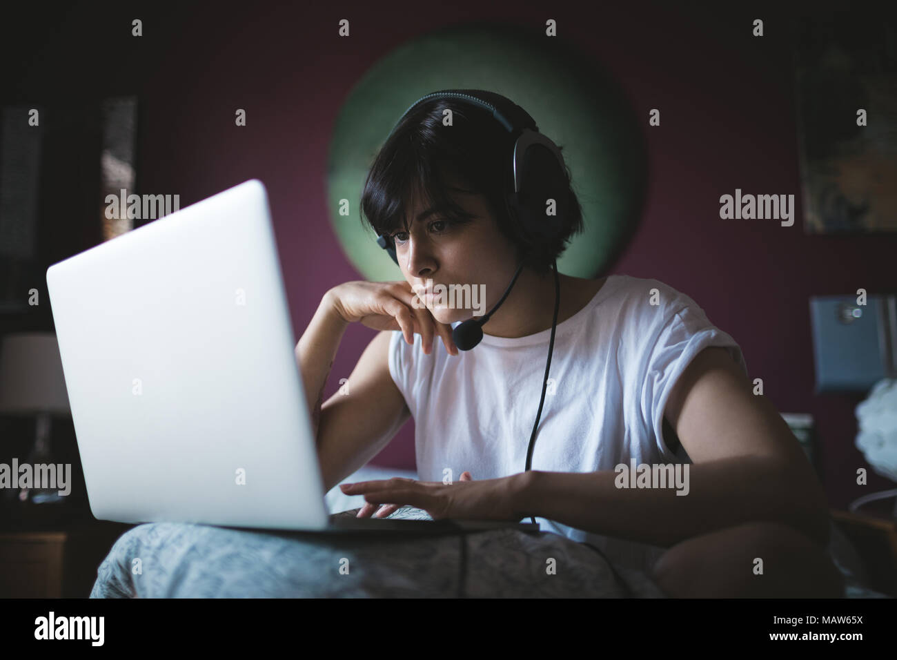 Cool bedroom laptop hi-res stock photography and images - Alamy