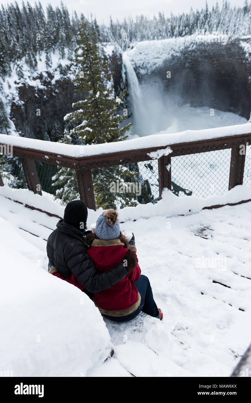 Sitting Man Looking Waterfall High Resolution Stock Photography and ...