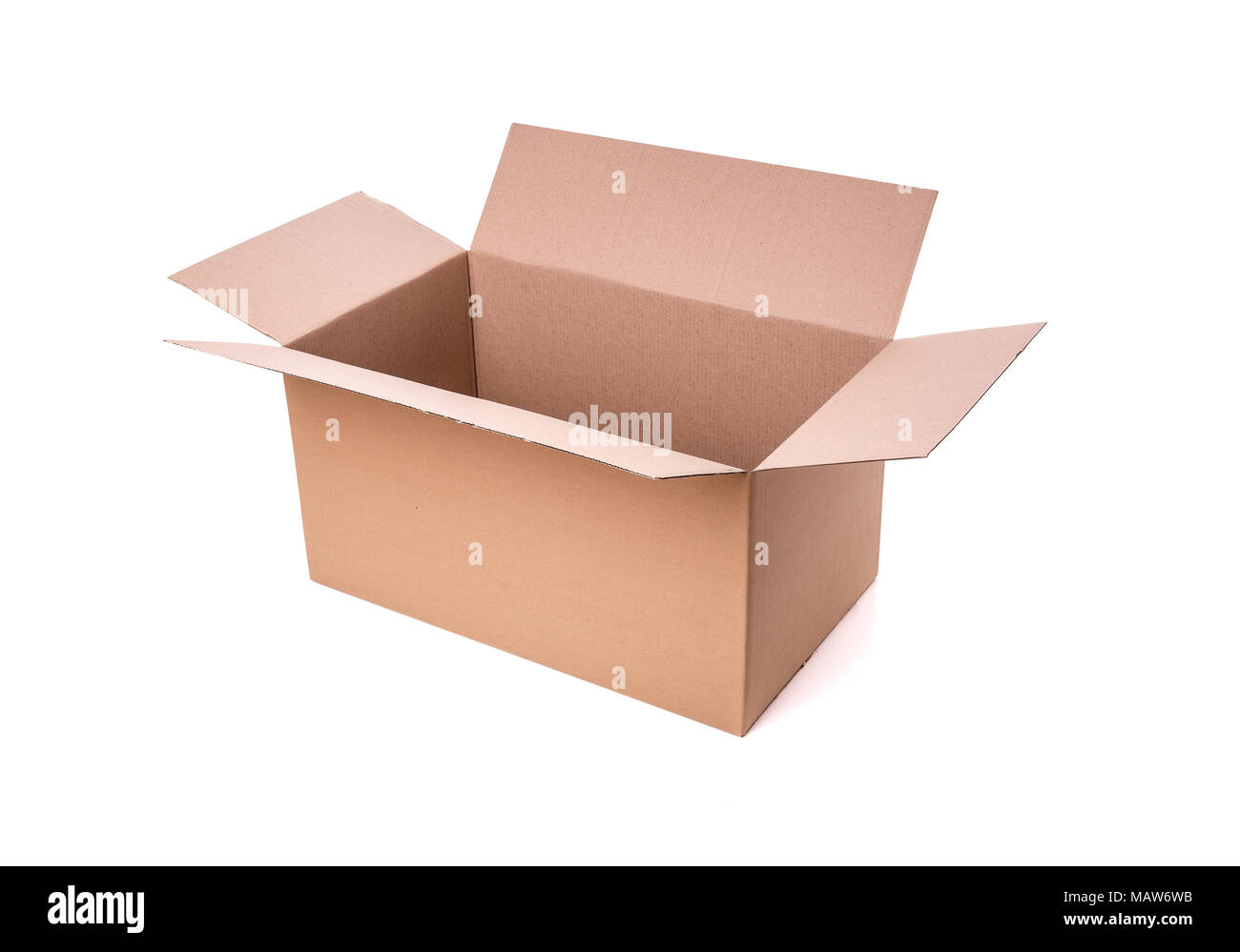Cardboard mail box isolated on a white background Stock Photo - Alamy