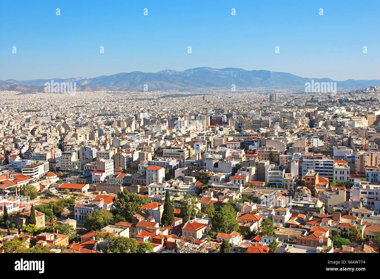 Athens town overview hi-res stock photography and images - Alamy