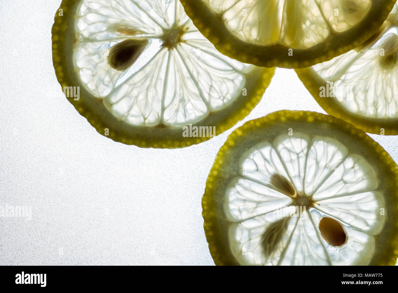 Lemon slices close up ,background Stock Photo - Alamy