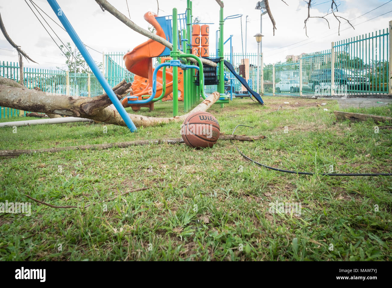Damage from Hurricane Maria in Caimito, Puerto Rico Stock Photo - Alamy