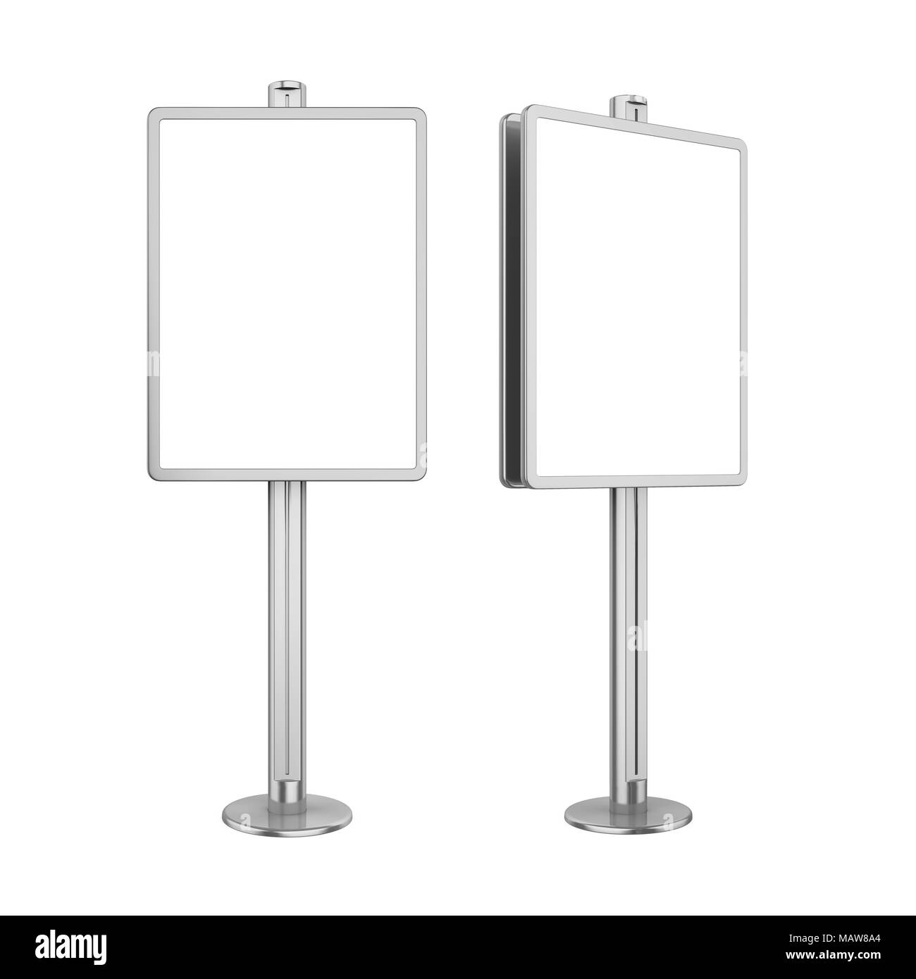 White blank billboard advertising Cut Out Stock Images & Pictures - Alamy