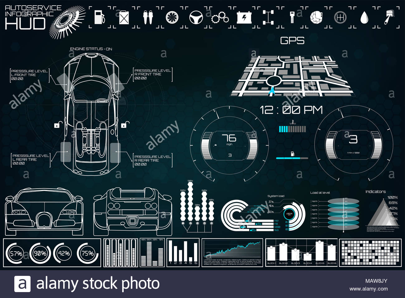Futuristic Hud Display User Interface Stock Photos & Futuristic Hud ...