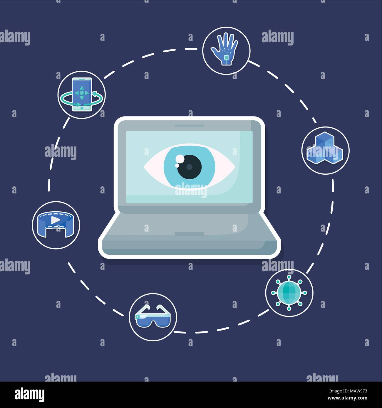 Vr ar content Stock Vector Images - Alamy