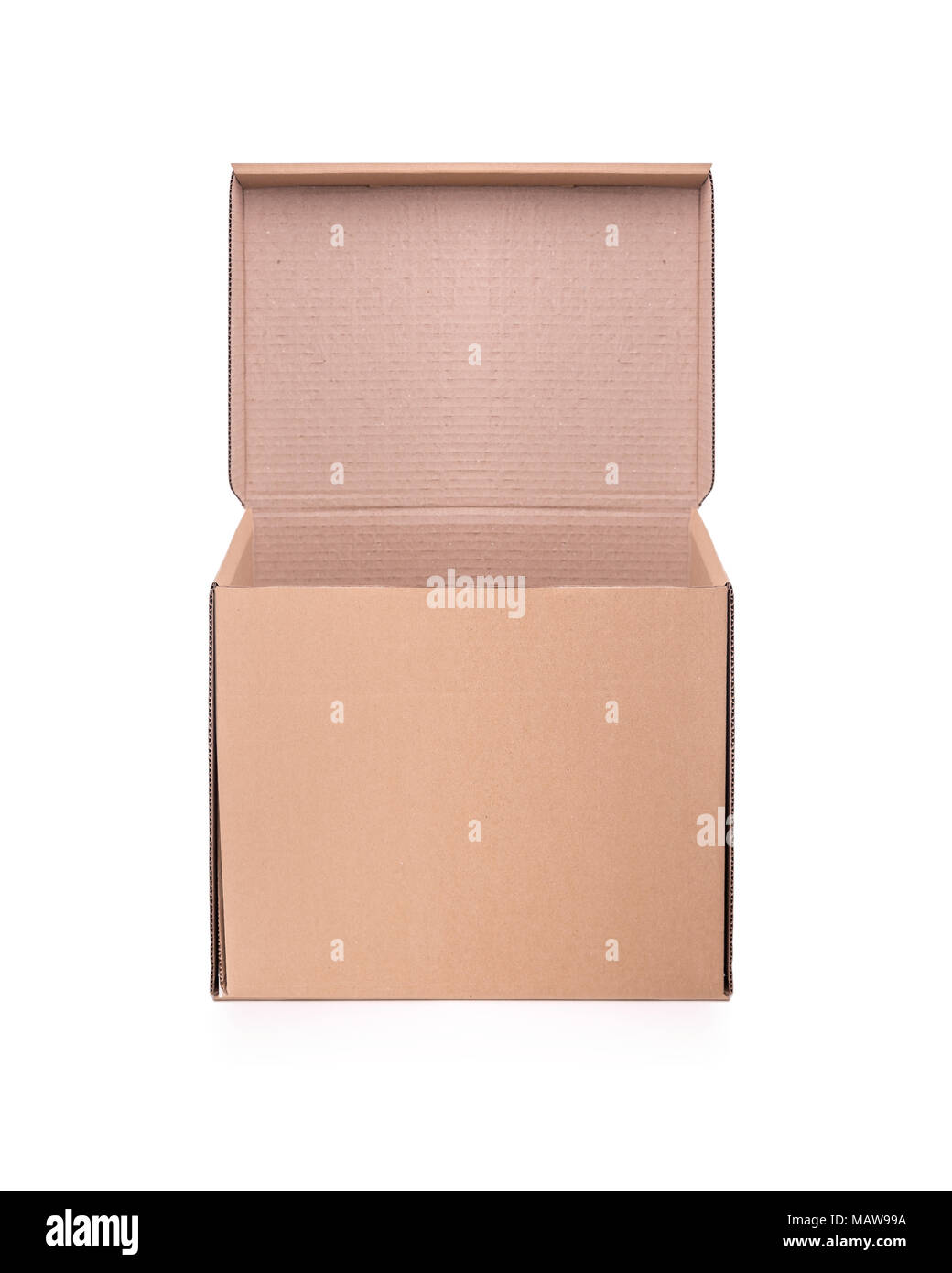 Cardboard mail box isolated on a white background Stock Photo - Alamy