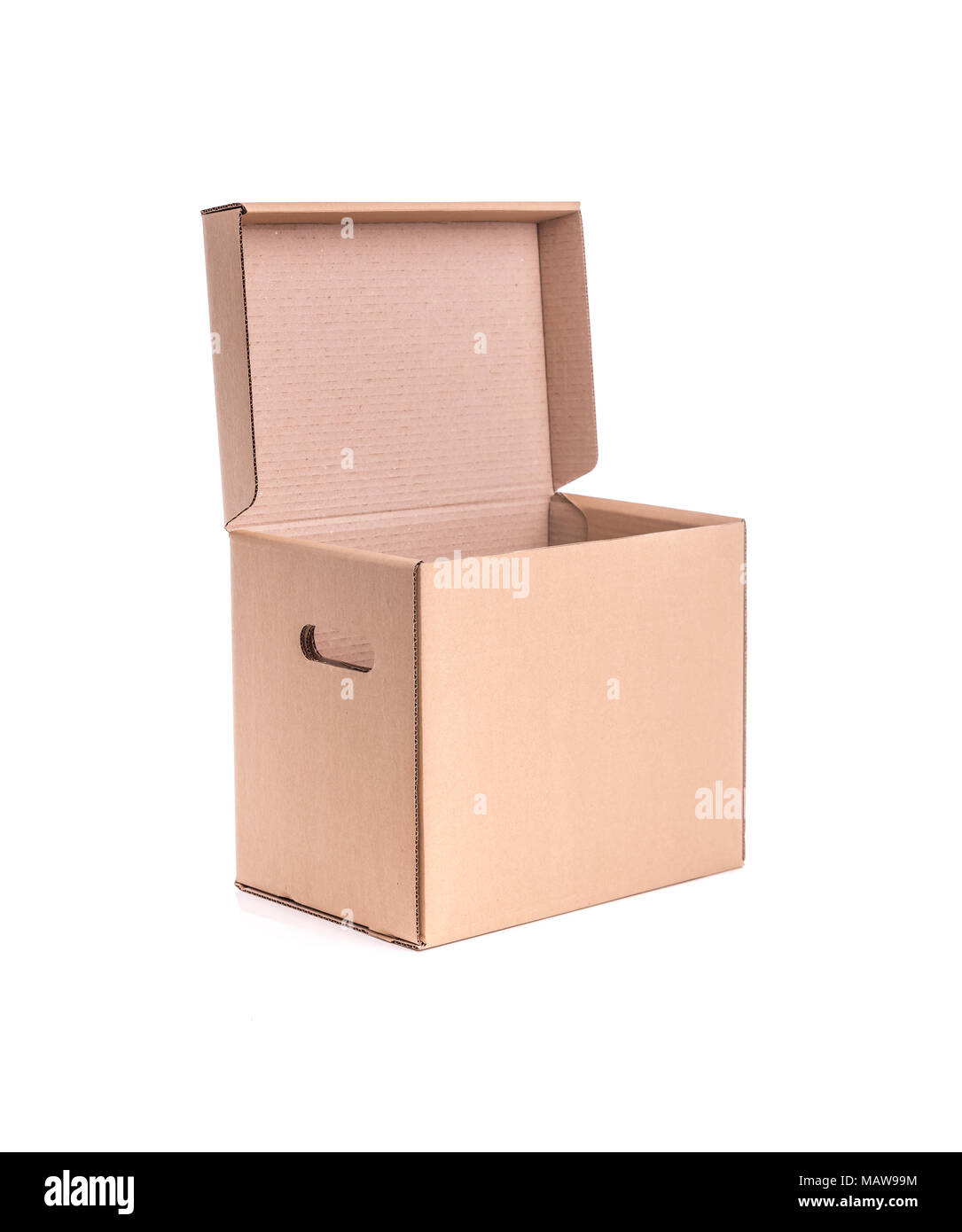 Cardboard mail box isolated on a white background Stock Photo - Alamy