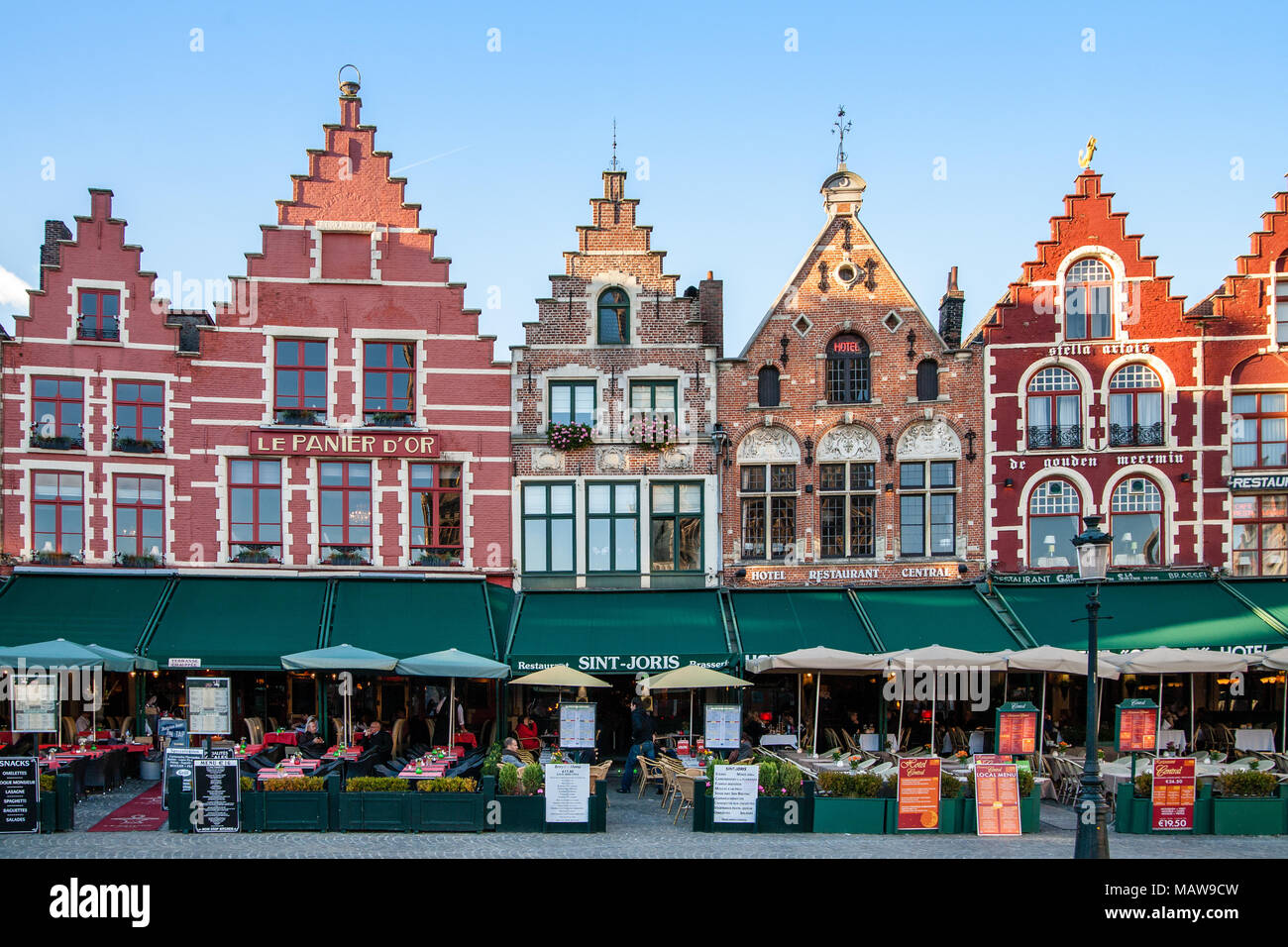 the Historic Centre of Bruges and the colorful buildings Stock Photo ...