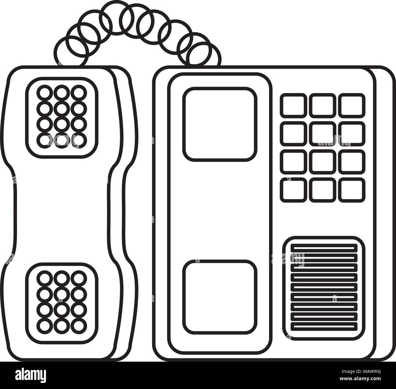 office telephone icon over white background, vector illustration Stock ...