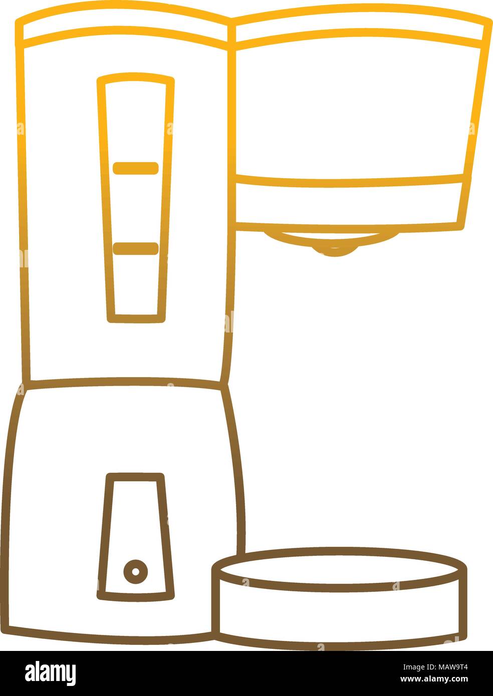 degraded line coffee maker machine object design vector illustration ...