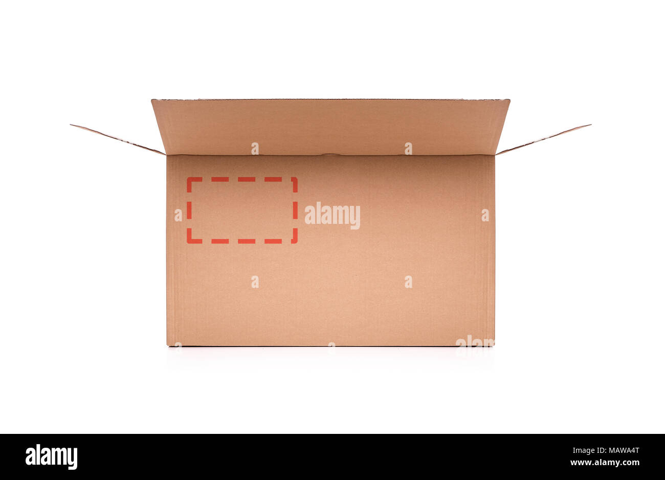 Cardboard box on white background Stock Photo - Alamy