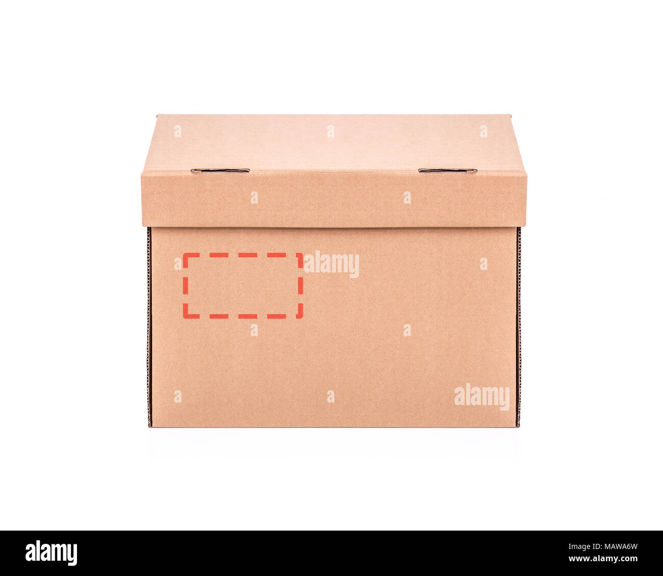 Cardboard box on white background Stock Photo - Alamy