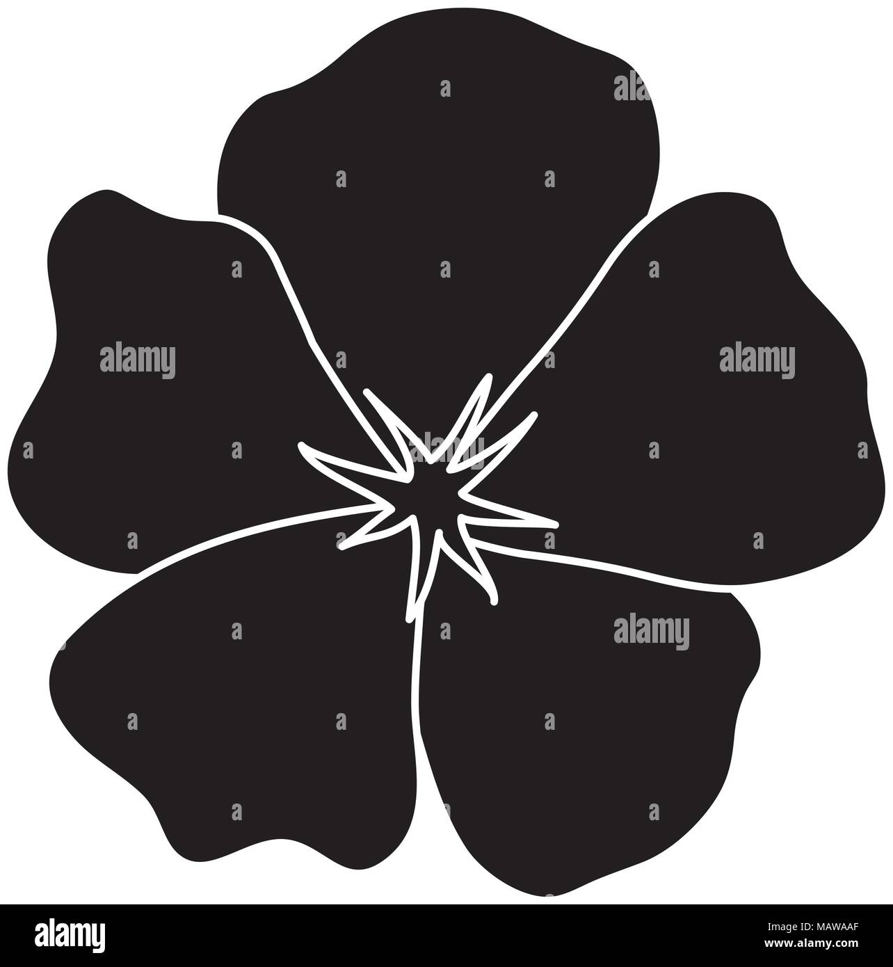 tropical flower icon over white background, vector illustration Stock ...