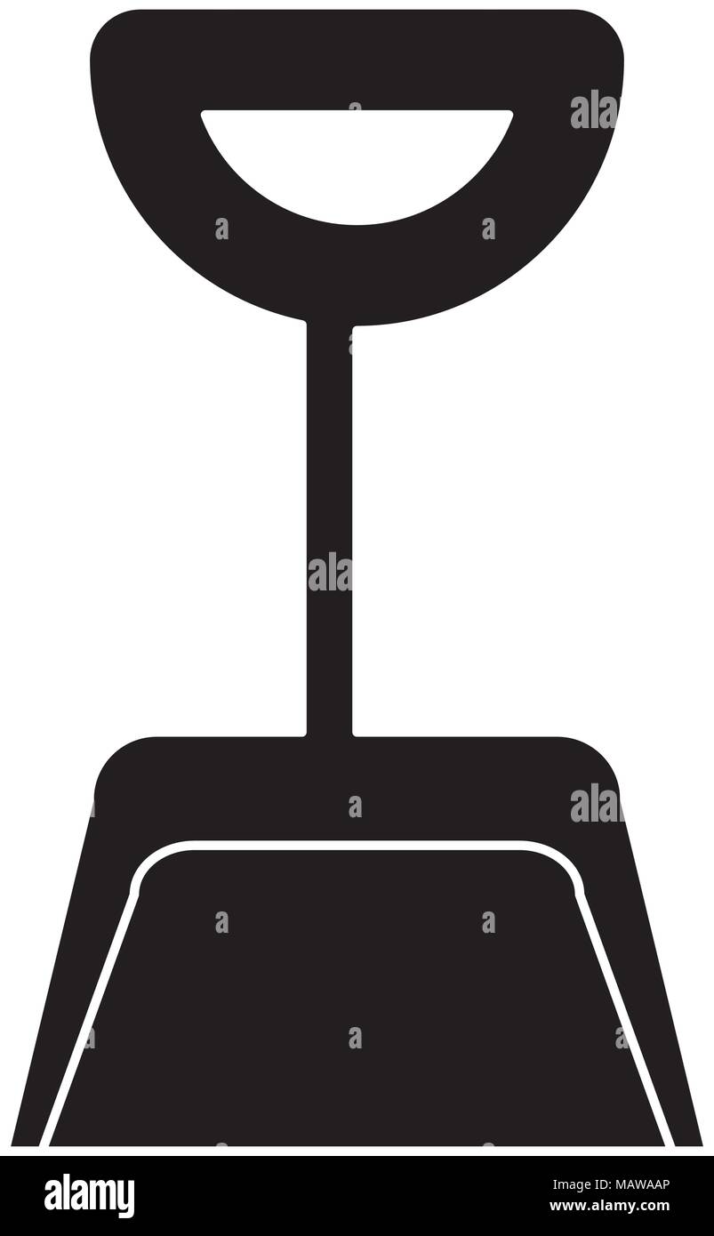 hand shovel icon over white background, vector illustration Stock ...