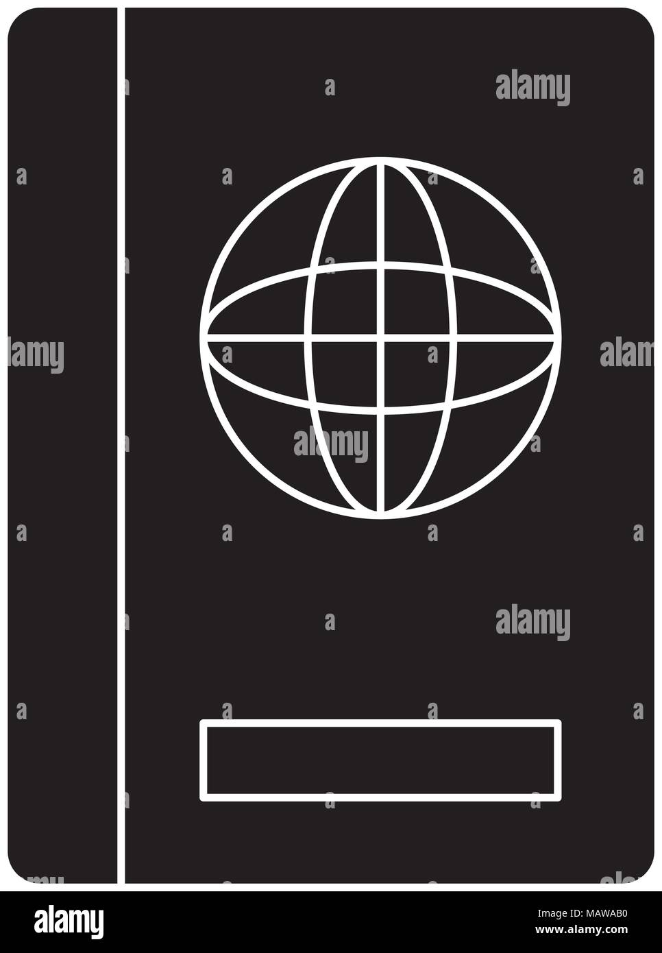 passport icon over white background, vector illustration Stock Vector ...