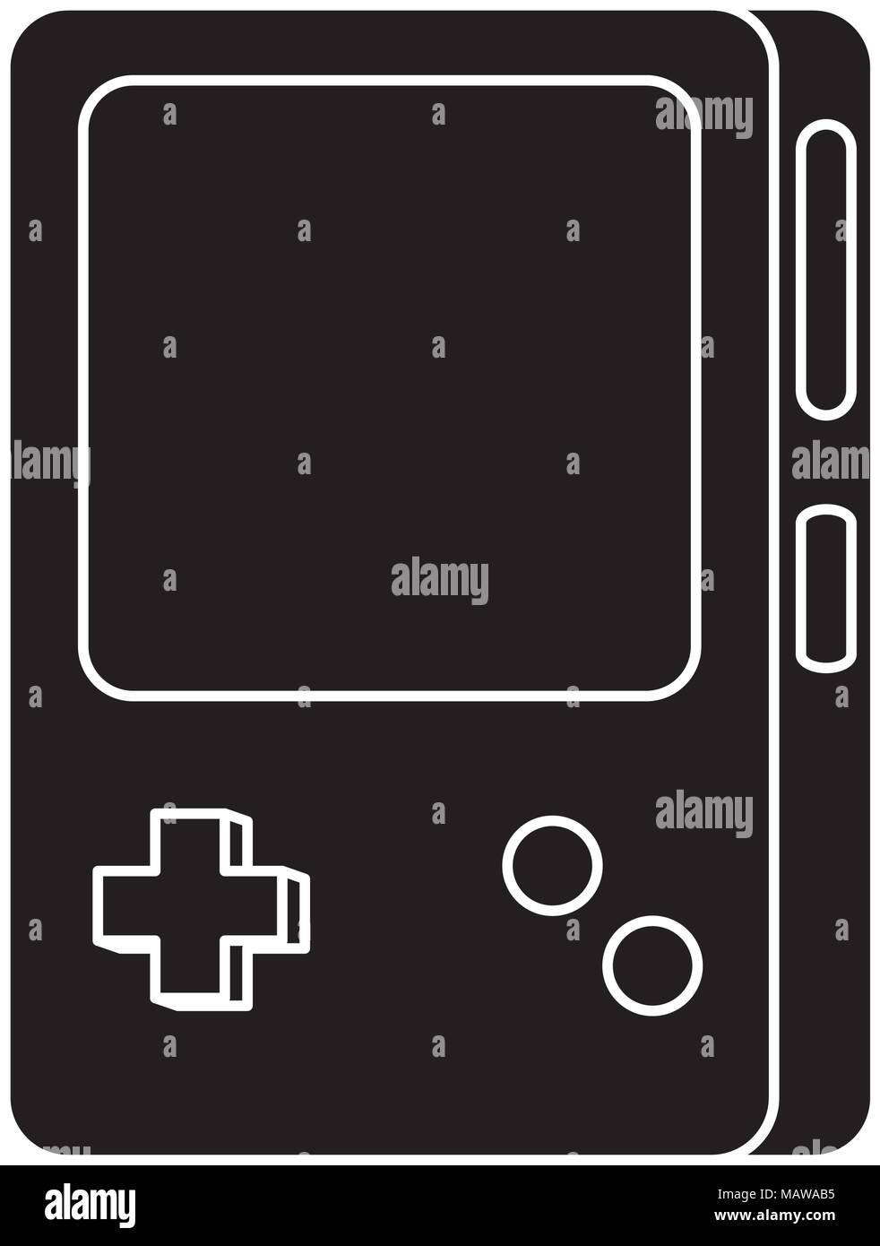 portable videogame icon over white background, vector illustration ...