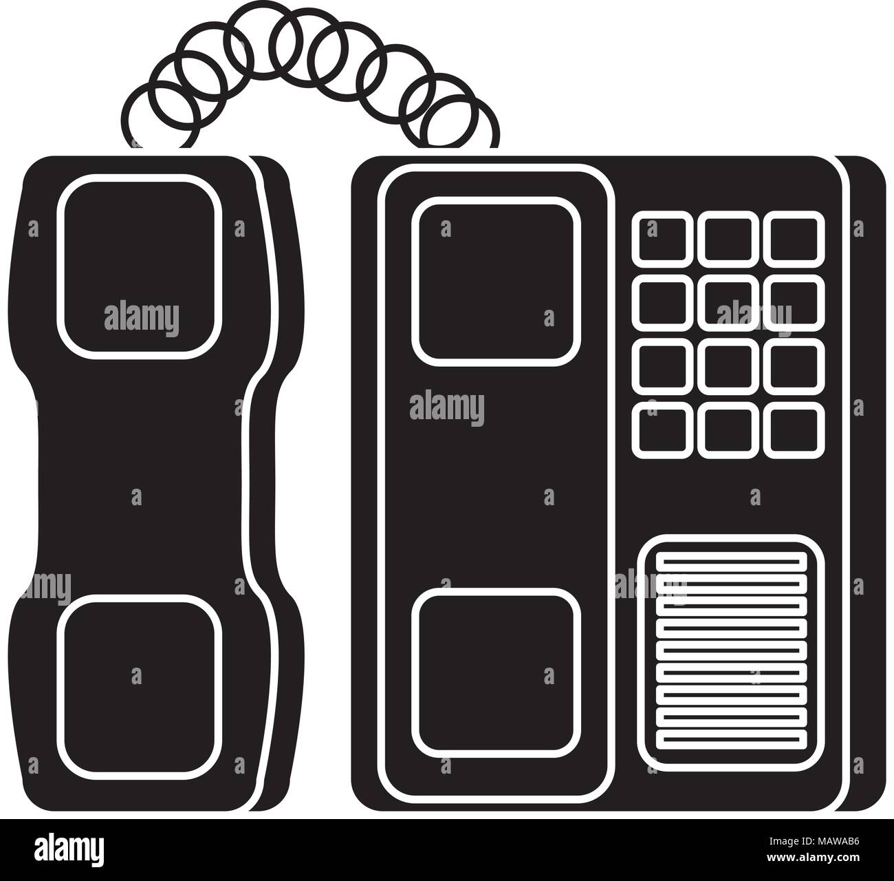 office telephone icon over white background, vector illustration Stock ...