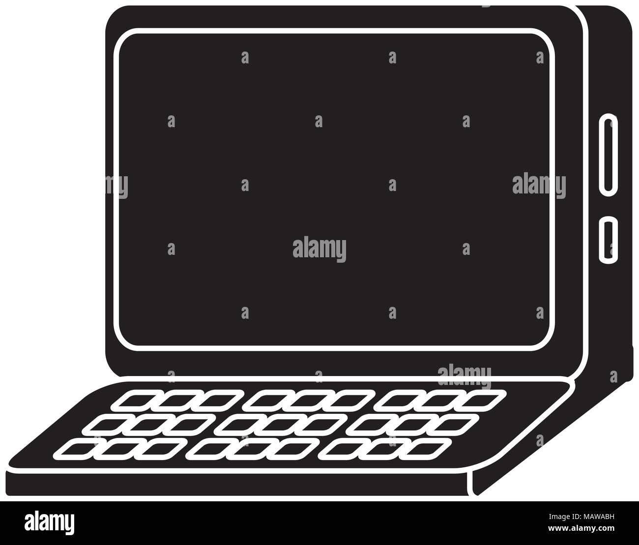 Laptop computer icon over background, vector illustration Stock Vector ...