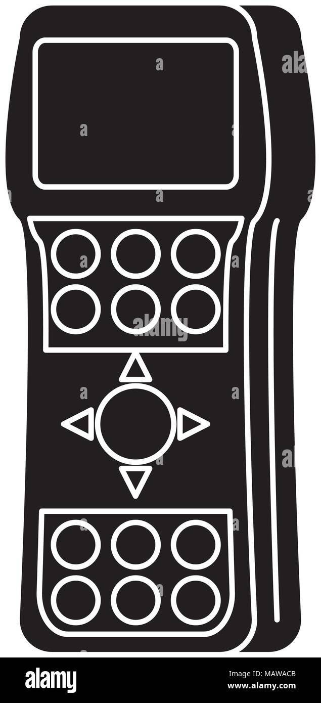 Tv remote control icon over white background, vector illustration Stock ...