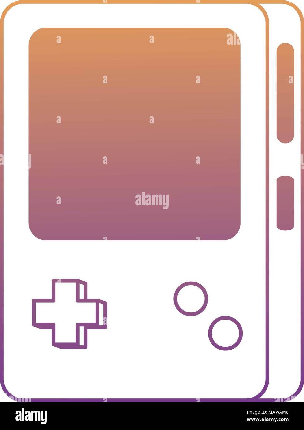 portable videogame icon over white background, vector illustration ...