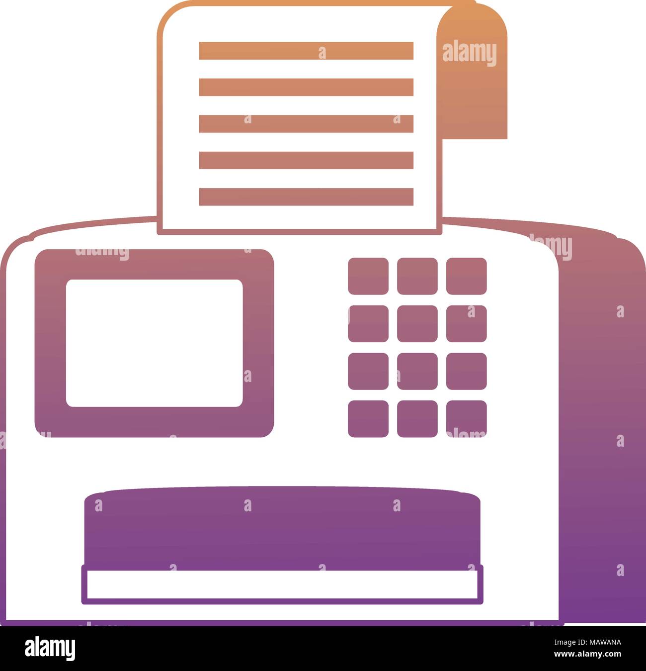 printer icon over white background, vector illustration Stock Vector ...