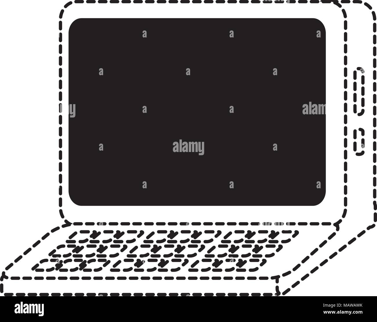 Laptop computer icon over background, vector illustration Stock Vector ...