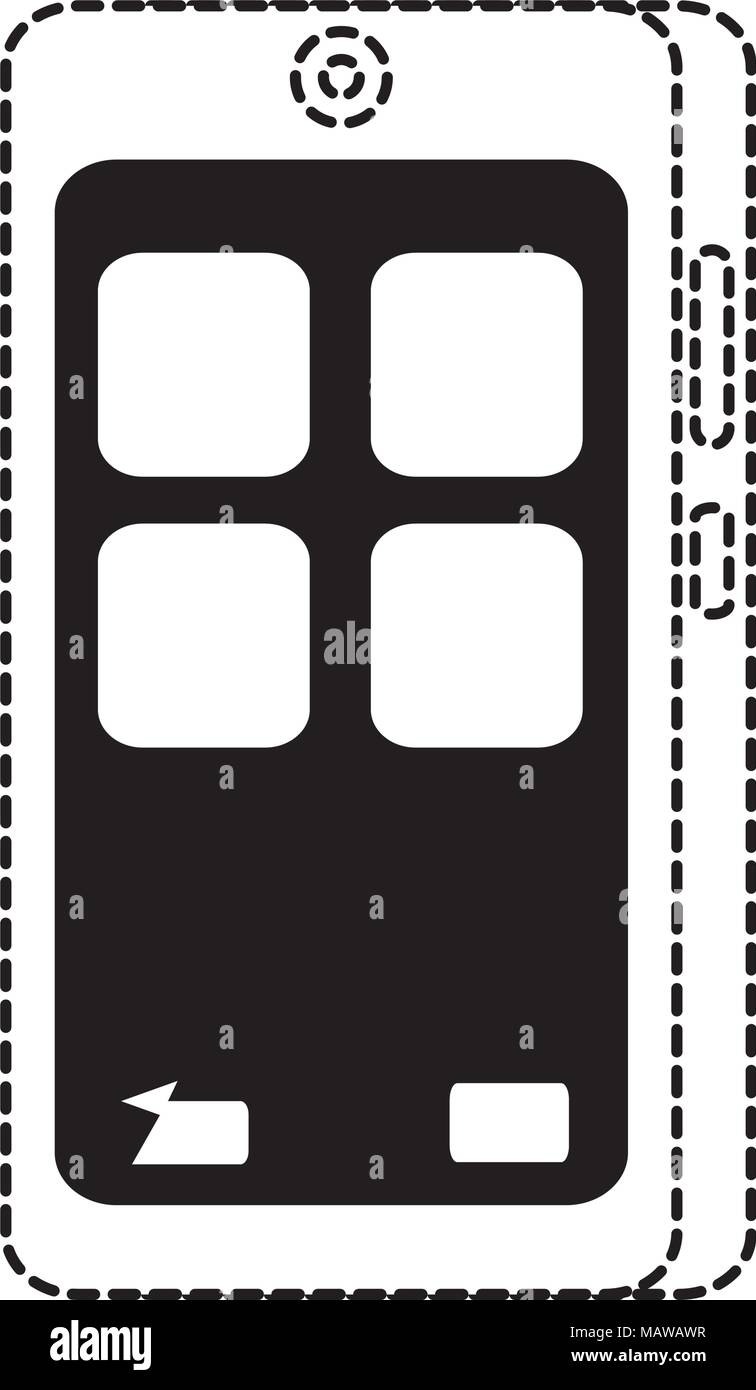 smartphone device icon over white background, vector illustration Stock ...