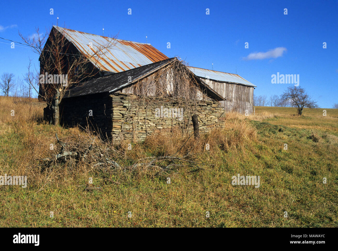 An abandoned dairy barn in Kingsley, Pennsylvania, USA Stock Photo - Alamy
