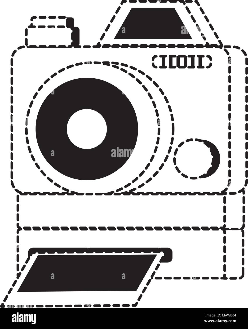 Instant camera icon over white background, vector illustration Stock ...