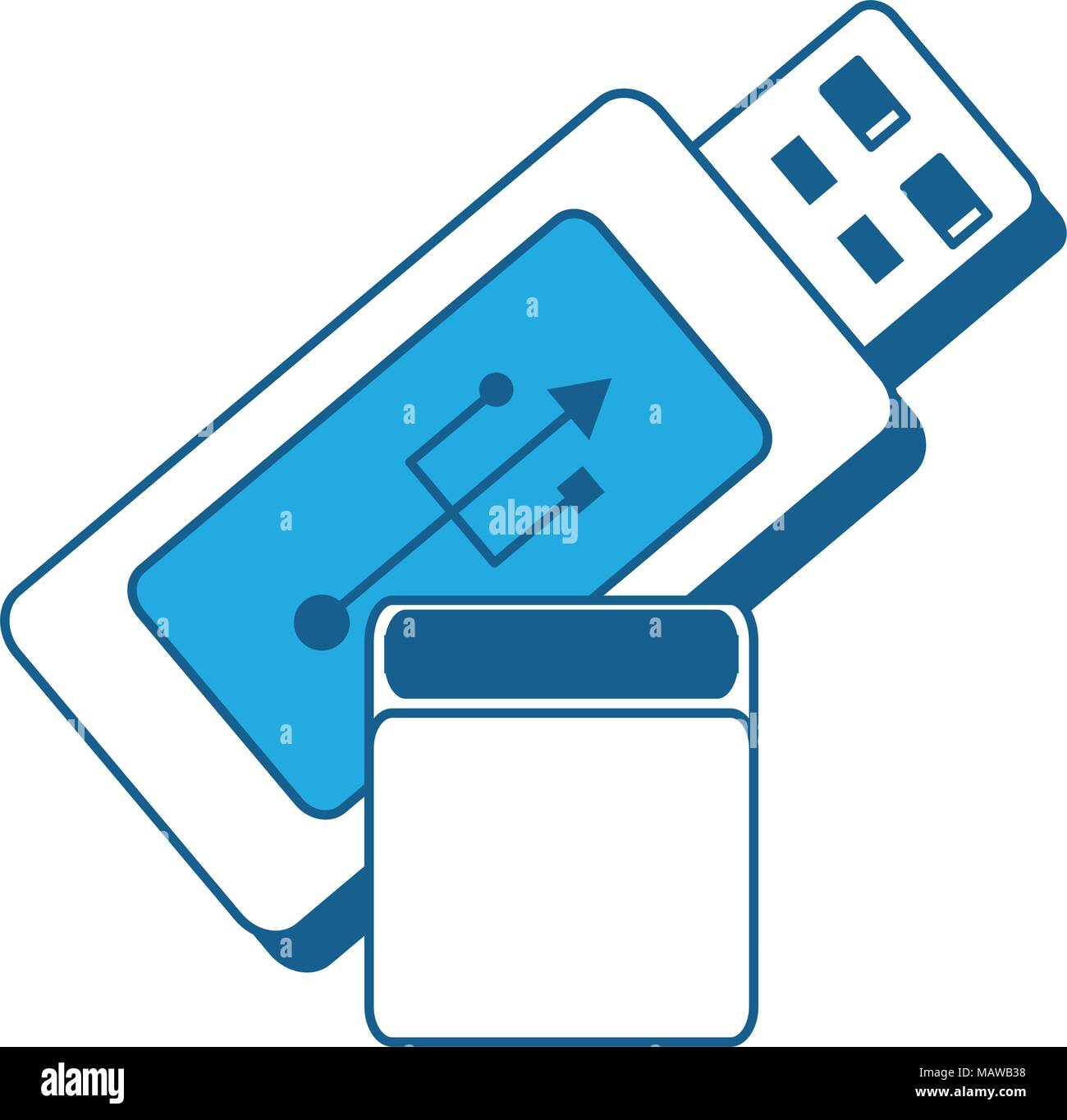 usb drive icon over white background, vector illustration Stock Vector ...