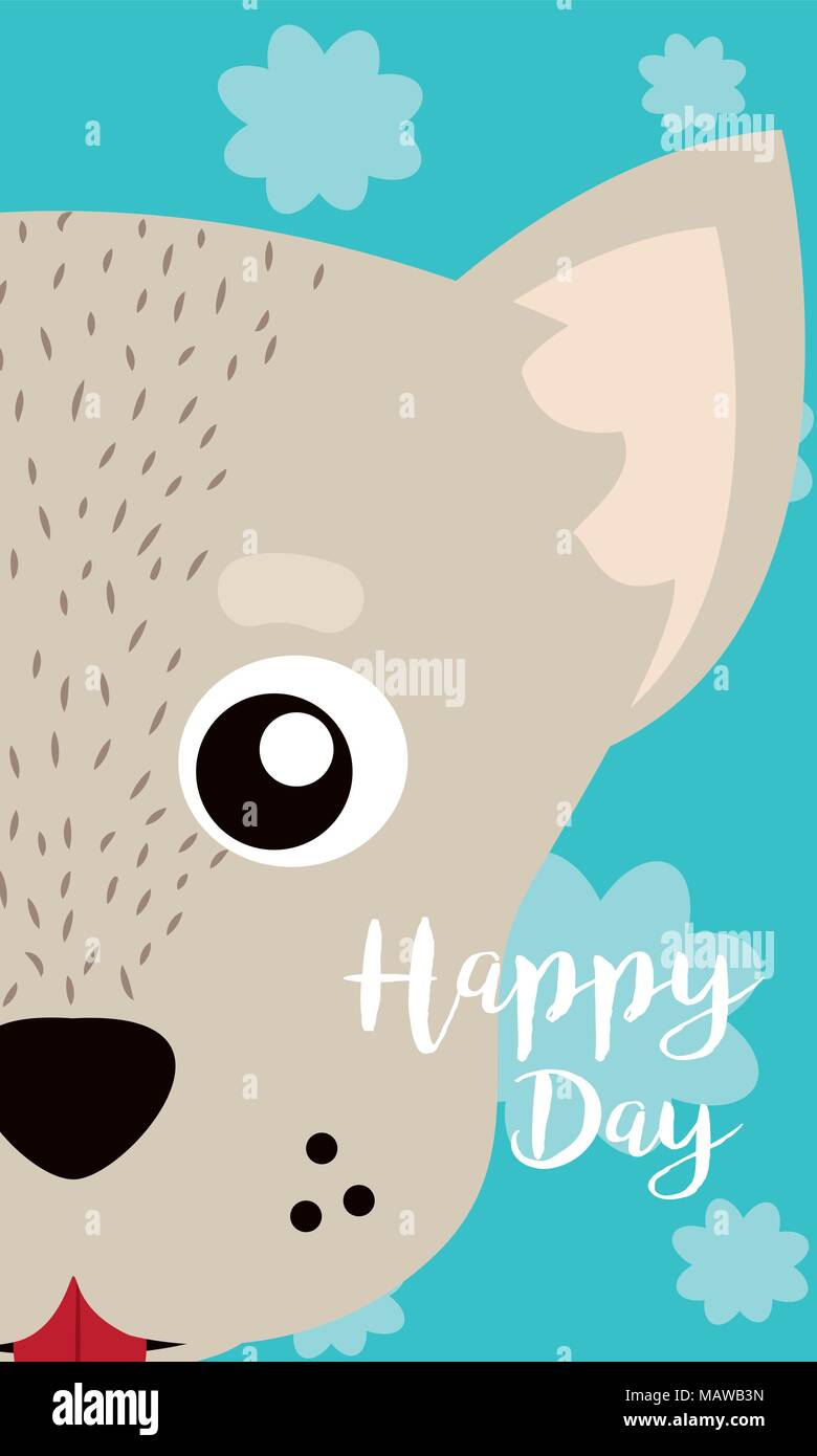 Dog Cute animal cartoon card Stock Vector Image & Art - Alamy