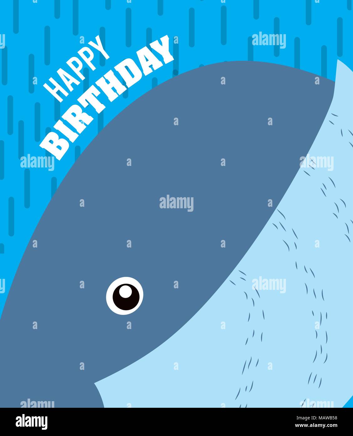 Whale Happy birthday card Stock Vector Image & Art - Alamy