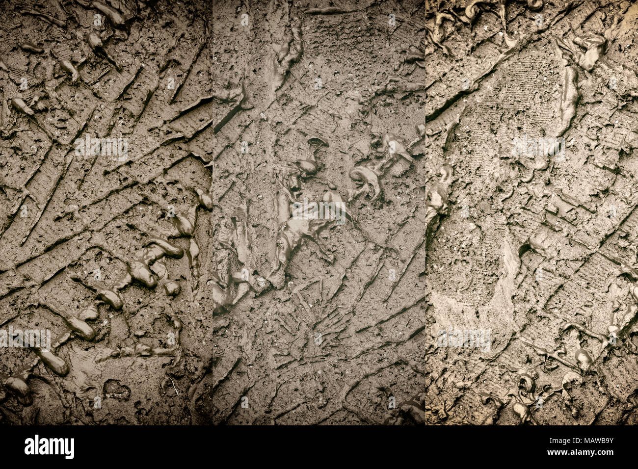 Mud texture or wet soil as natural organic clay and geological sediment ...