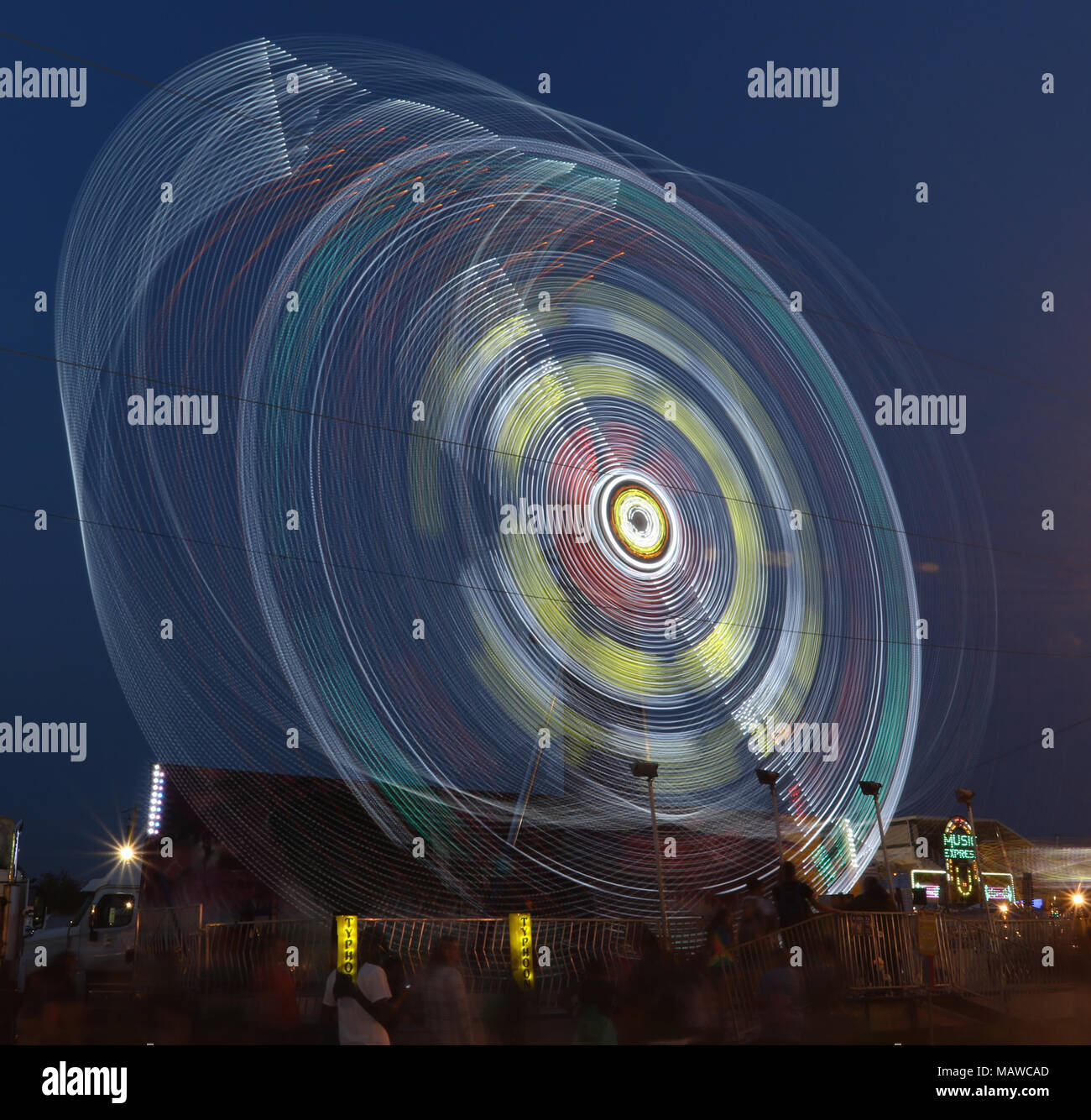 Carnival Rides at Night. Canfield Fair. Mahoning County Fair. Canfield ...