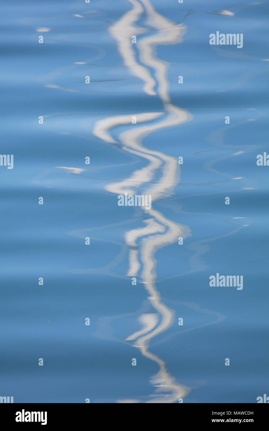 abstract white reflection, blue water pattern background Stock Photo ...