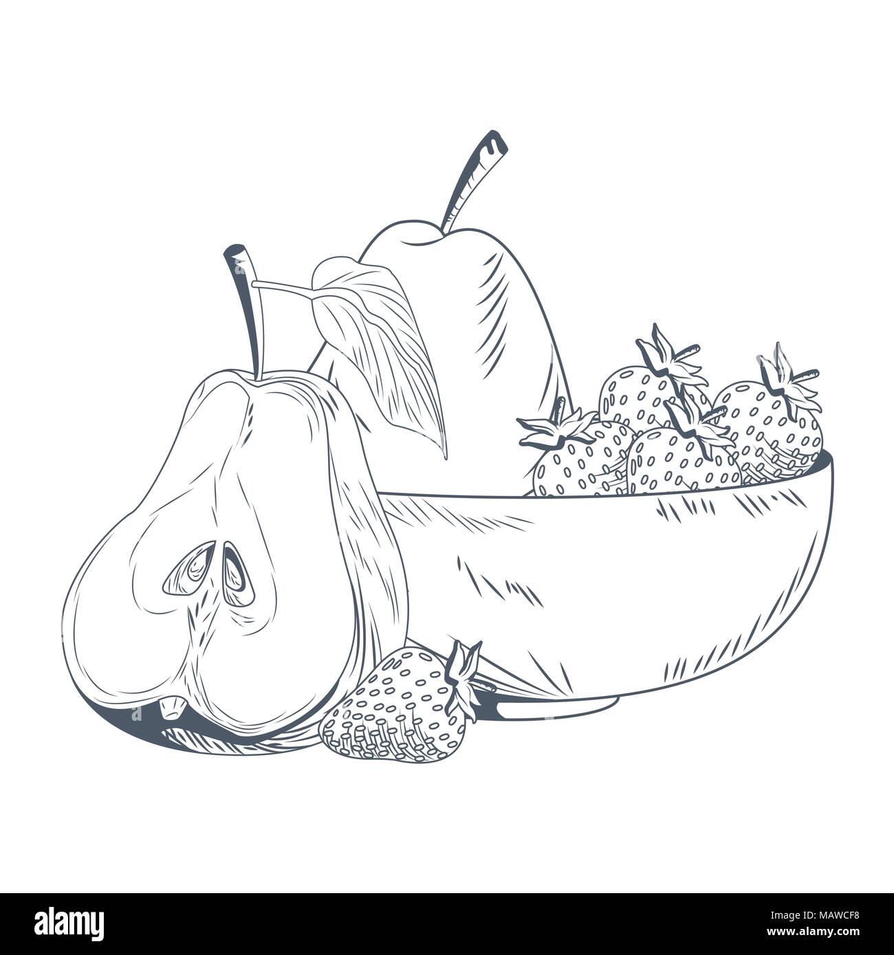 Food aliment green freshness Stock Vector Images - Alamy