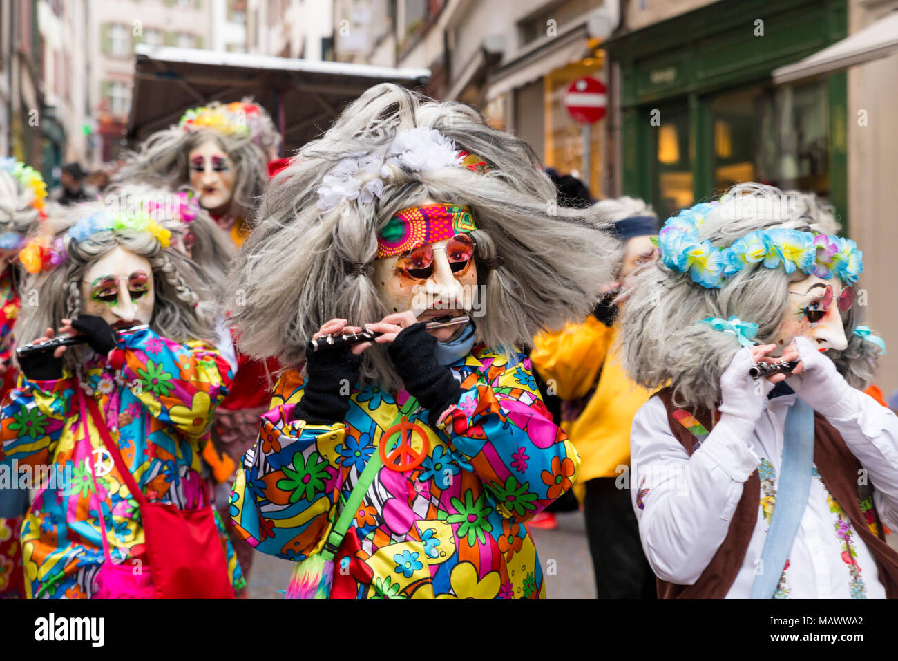 Basel carnival. Spalenberg, Basel, Switzerland - February 21st, 2018 ...