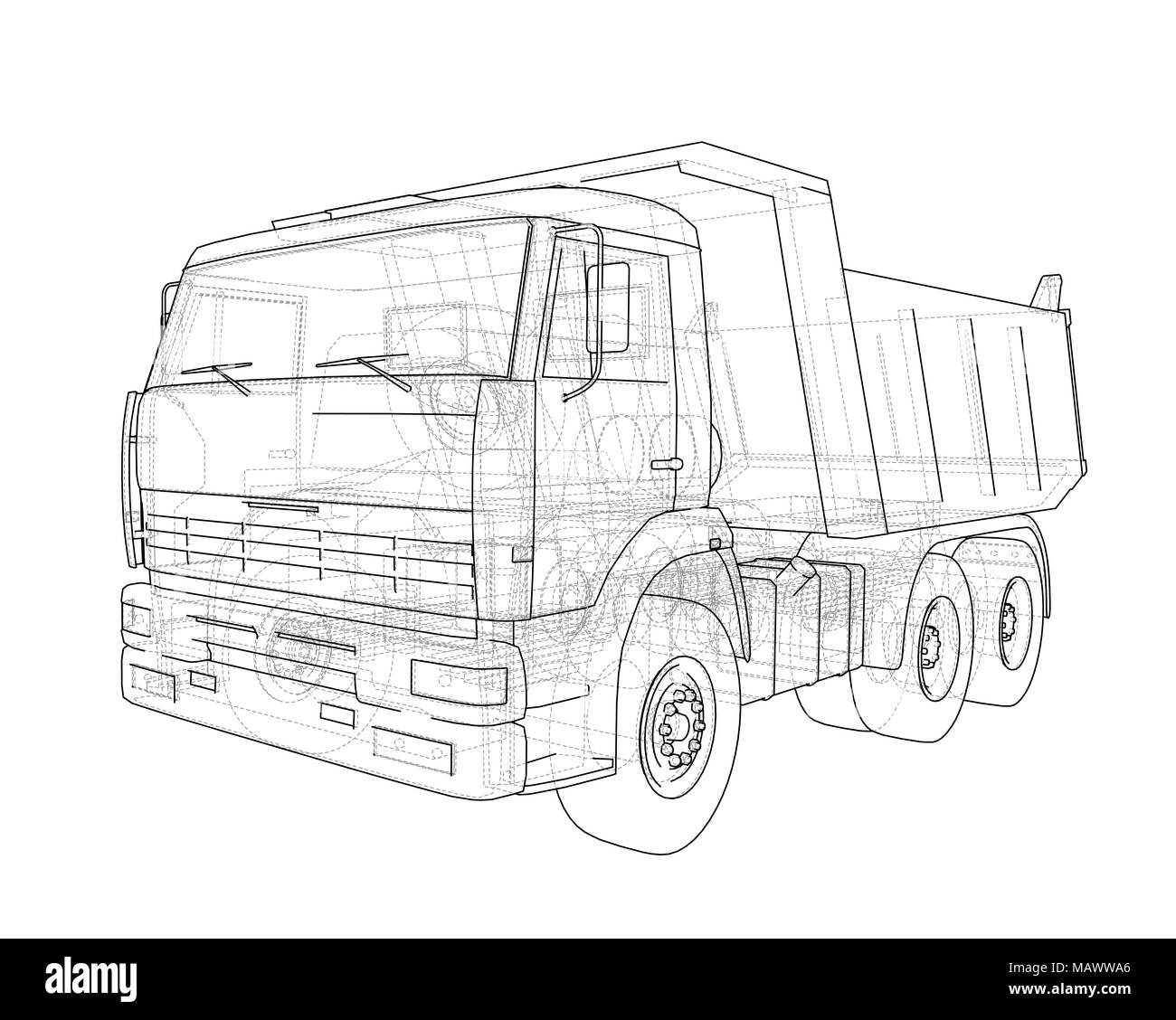 Hydraulic tipper Black and White Stock Photos & Images - Alamy