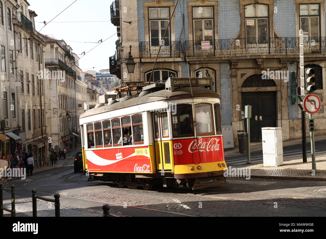 Tram street scene hi-res stock photography and images - Alamy