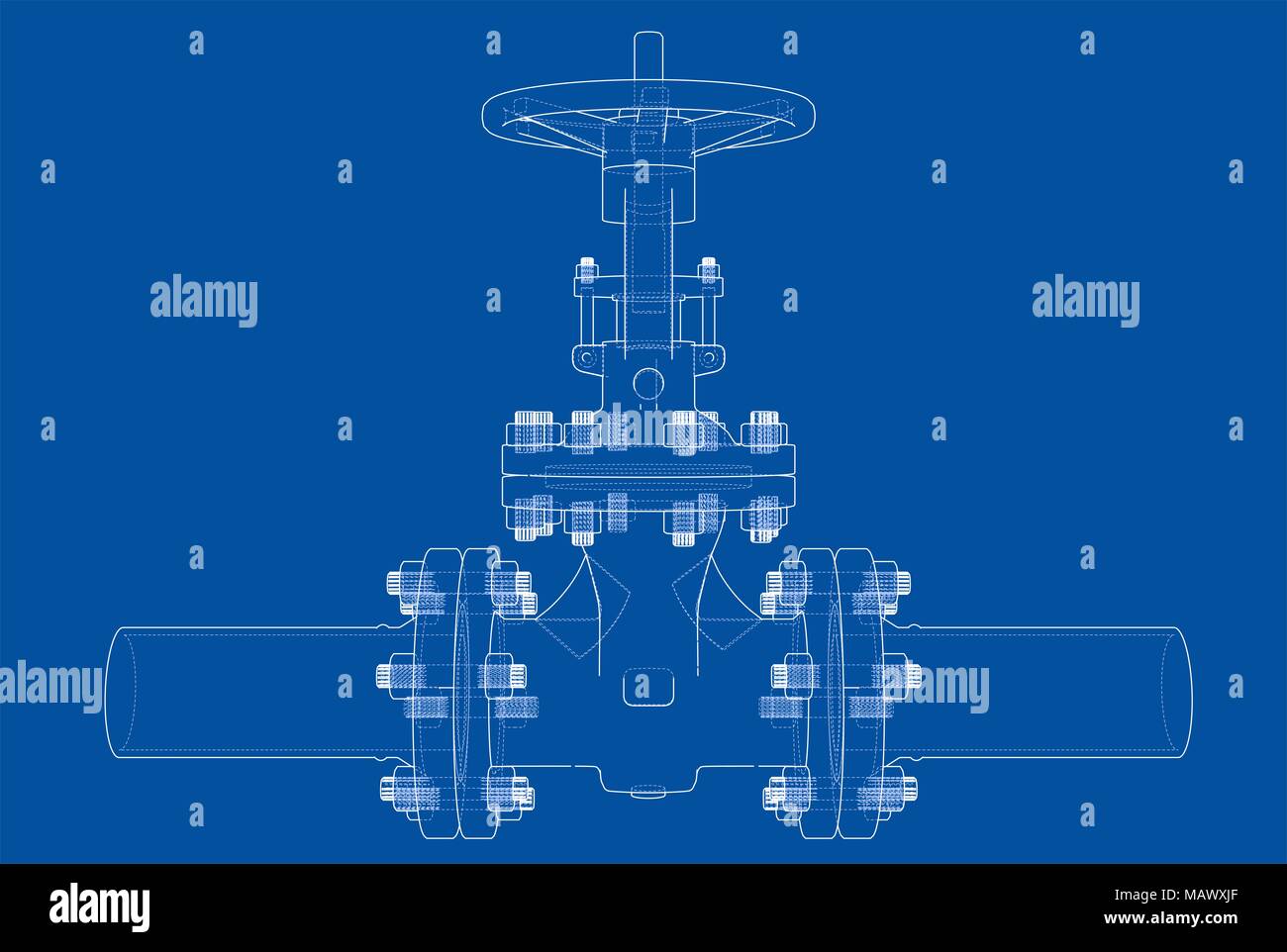 Industrial valve. 3d illustration Stock Photo - Alamy