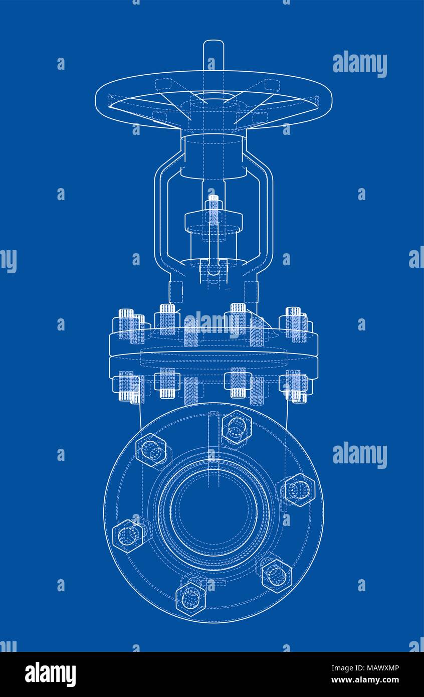 Industrial valve. 3d illustration Stock Photo - Alamy