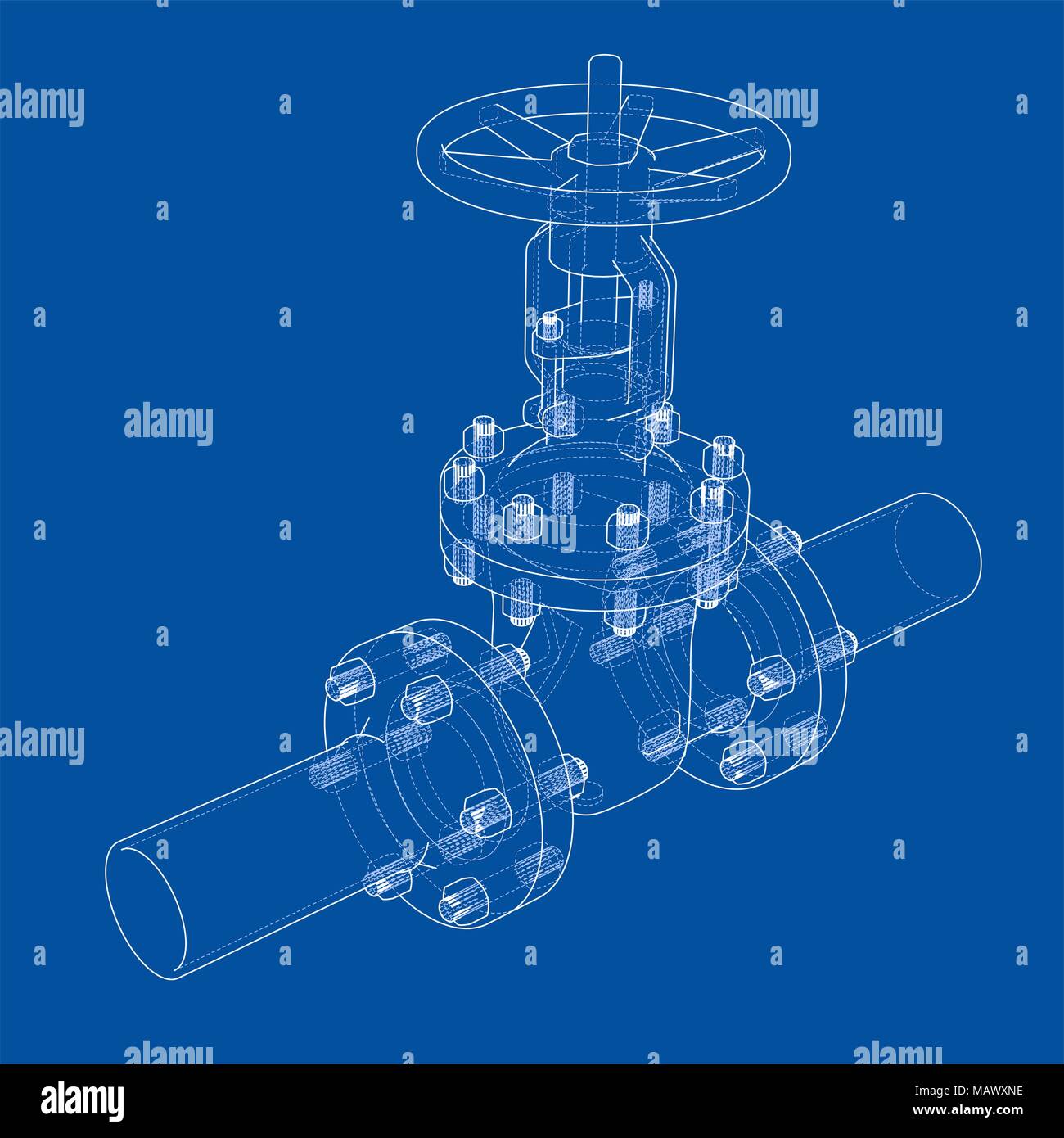 Industrial valve. 3d illustration Stock Photo - Alamy