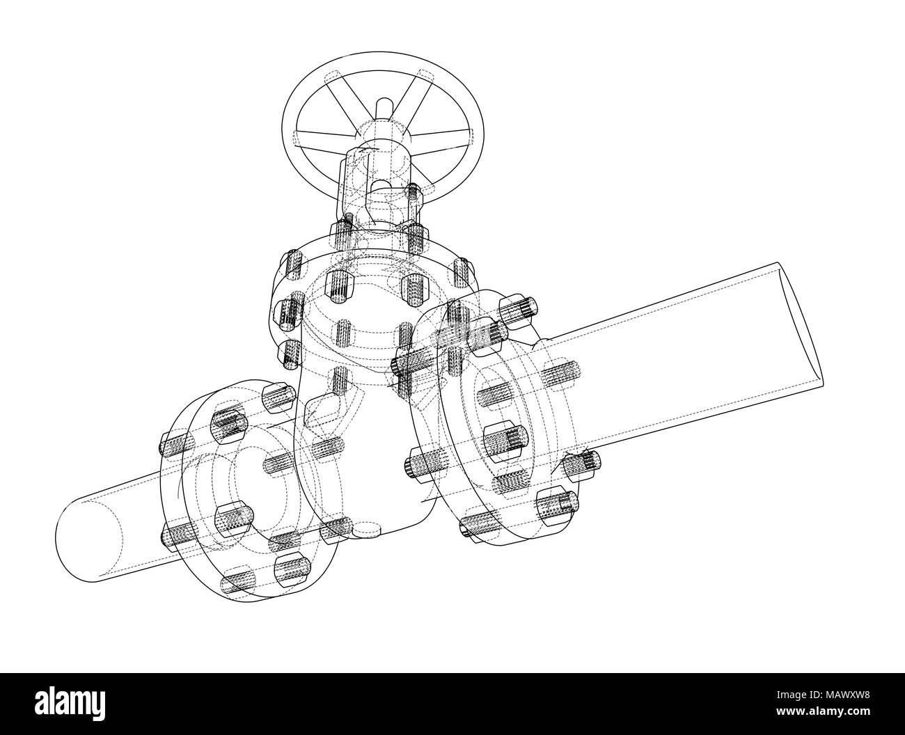 Industrial valve. 3d illustration Stock Photo - Alamy
