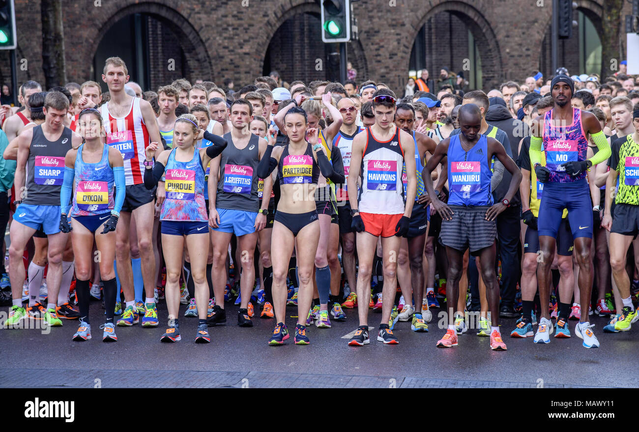 Vitality UK Big Half - Start and Finish Featuring: Charlotte Purdue ...