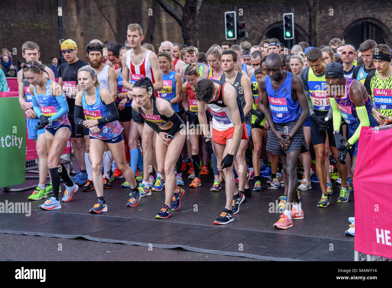 Vitality UK Big Half - Start and Finish Featuring: Mo Farah, Daniel ...