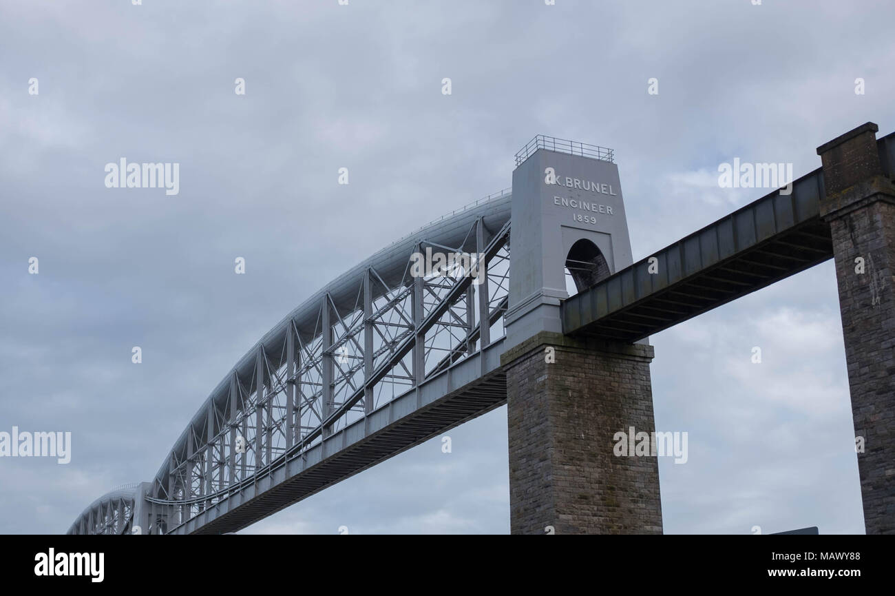 The Royal Albert Bridge, Plymouth, Devon, UK Stock Photo - Alamy