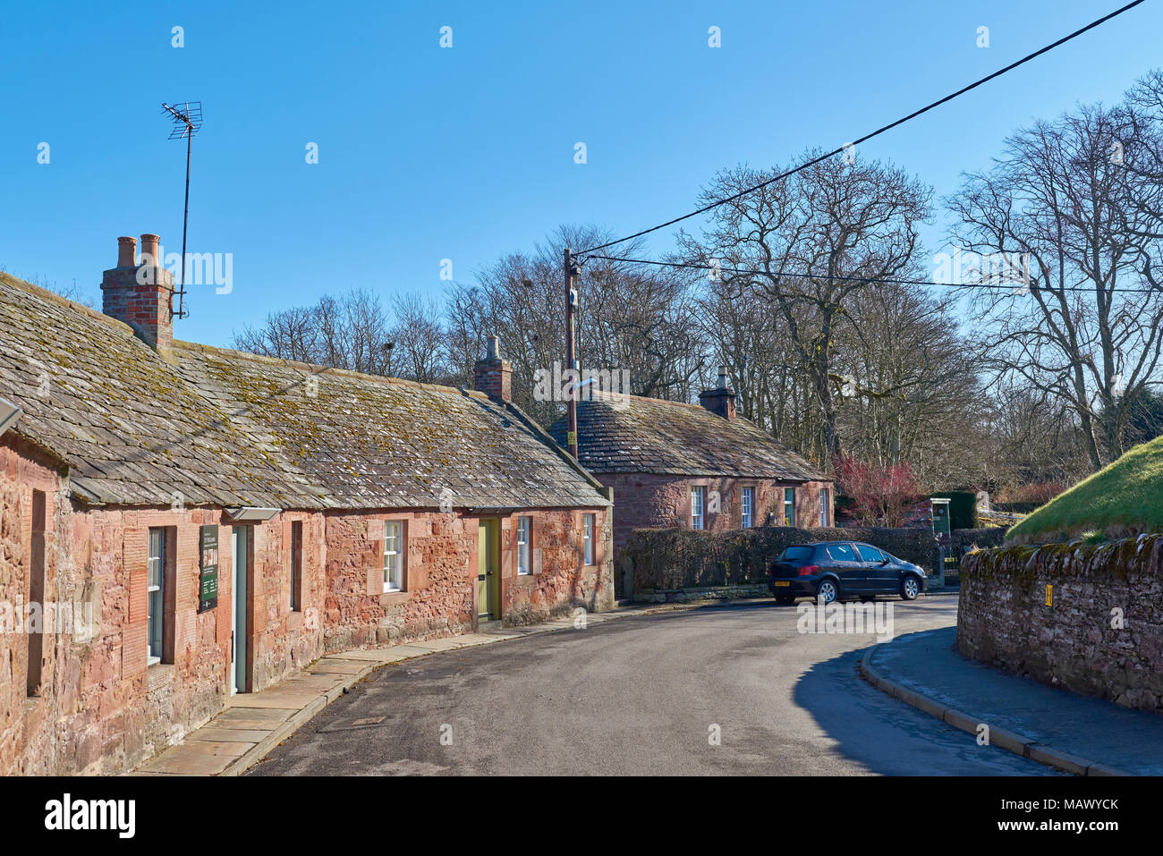 Red sandstone cottages hi-res stock photography and images - Alamy