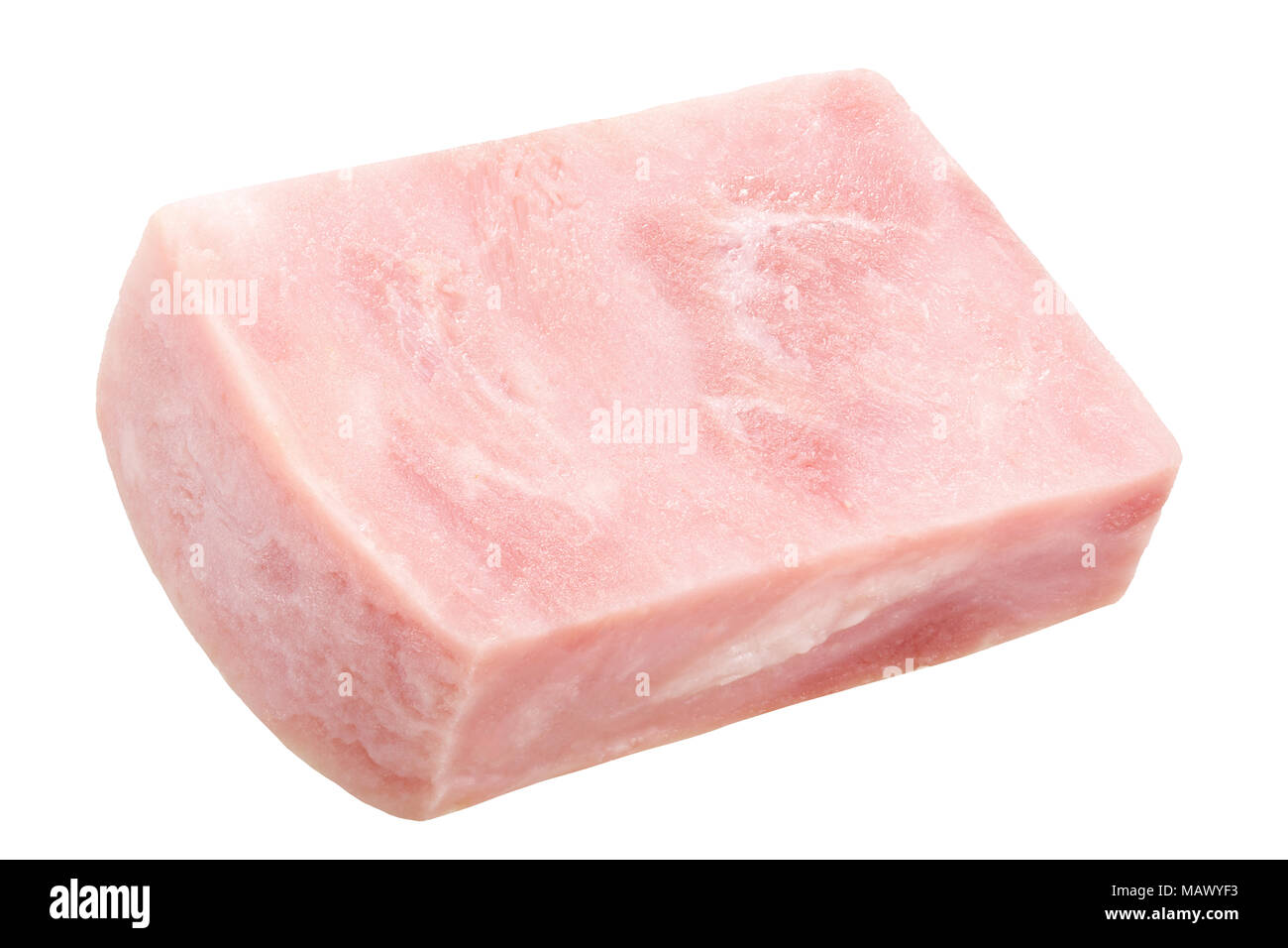 Ham sausage marbled, streaky piece or rectangular rounded portion Stock ...